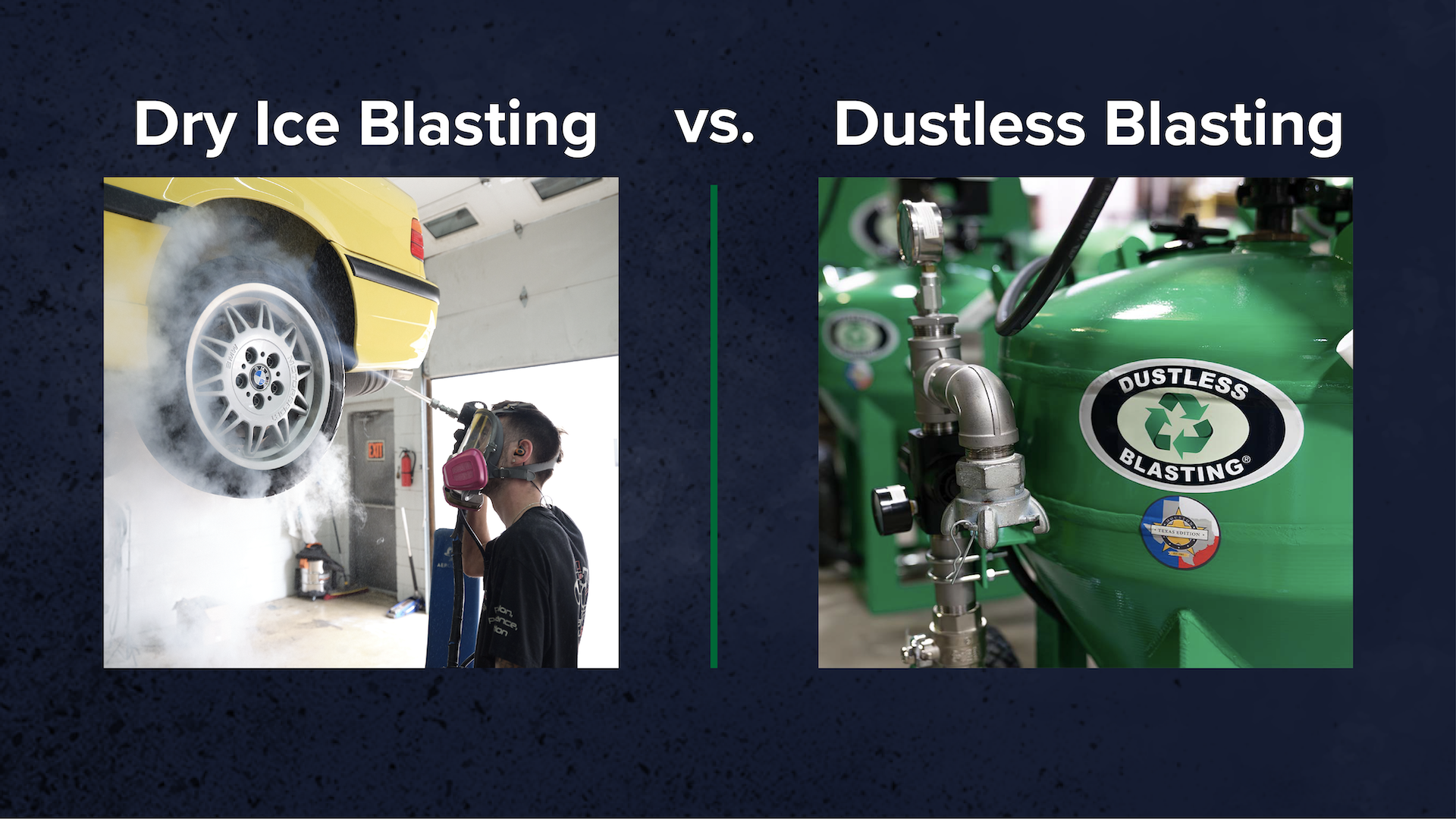 Dry Ice Blasting vs. Dustless Blasting